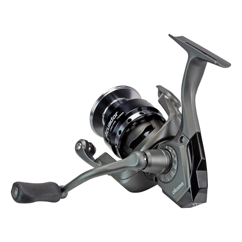Reel Okuma Acuador Acu-4000 Color Negro Y Dorado Lado De La Manija Der ...