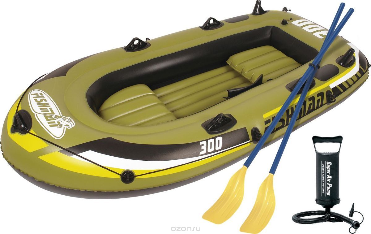 Bote Safari Fishman 300 set 2+1 Pers +Remos Pesca Resistente – Geoutdoor